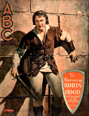 ERROL FLYNN AS ROBIN HOOD With Sword On ABC Magazine 11x14 Cover Print ...