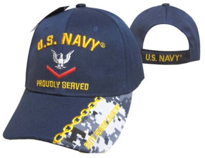 New Blue US Navy PO3 Petty Officer 3rd Third Class Hat Ball Cap Veteran ...