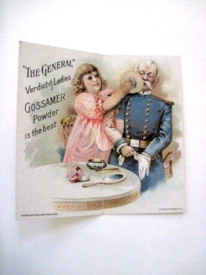 1892 RARE Mechanical Trade Card Henry Tetlow's Super "Gossamer" Face ...