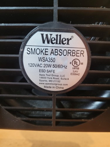 Weller WSA350 ESD Safe Benchtop Soldering Fume Extractor Absorber Smoke ...