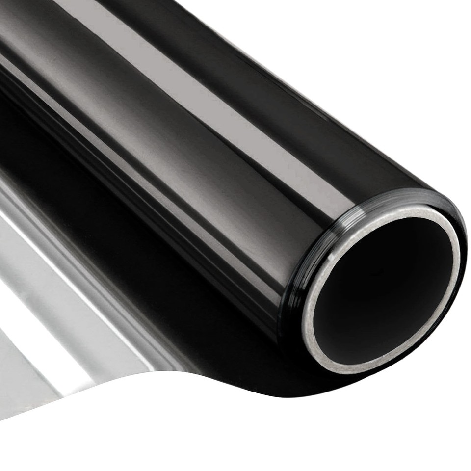 5% VLT Black Reflective Window Film Various Size One Way Home Window ...