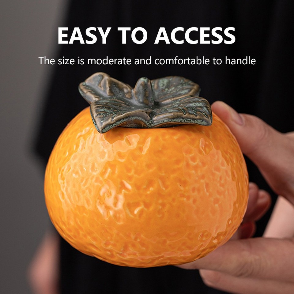 Loose Tea Jar Airtight Container Containers Orange Shaped Storage | eBay UK