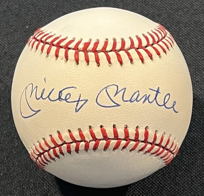 Mickey Mantle Autograph OAL Bobby Brown Baseball Beautiful Autograph ...