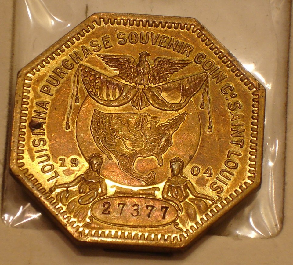 1904 LOUISIANA PURCHASE EXPO Souvenir Coin of Admission So Called ...