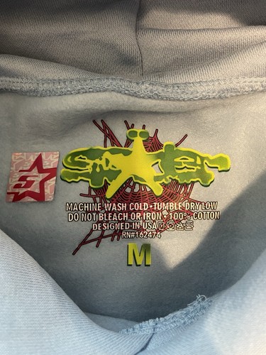 Spider Light Blue Web Hoodie Size Medium | eBay