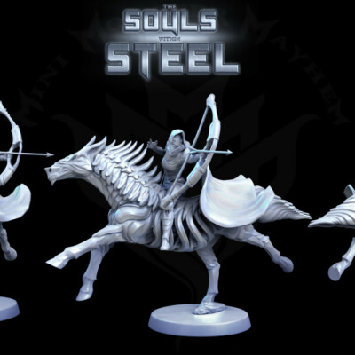 IRON STALLION MOUNTED ARCHER CLOCKWORK HUNTER D&D RPG Mini Monster ...