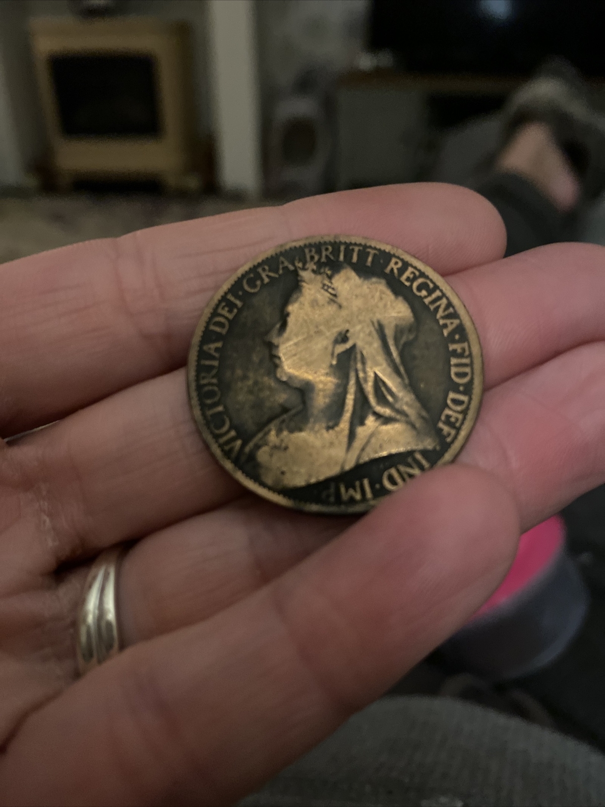 1897 Victorian One Penny Queen Victoria Old Head UK 1d Coin Circulated ...