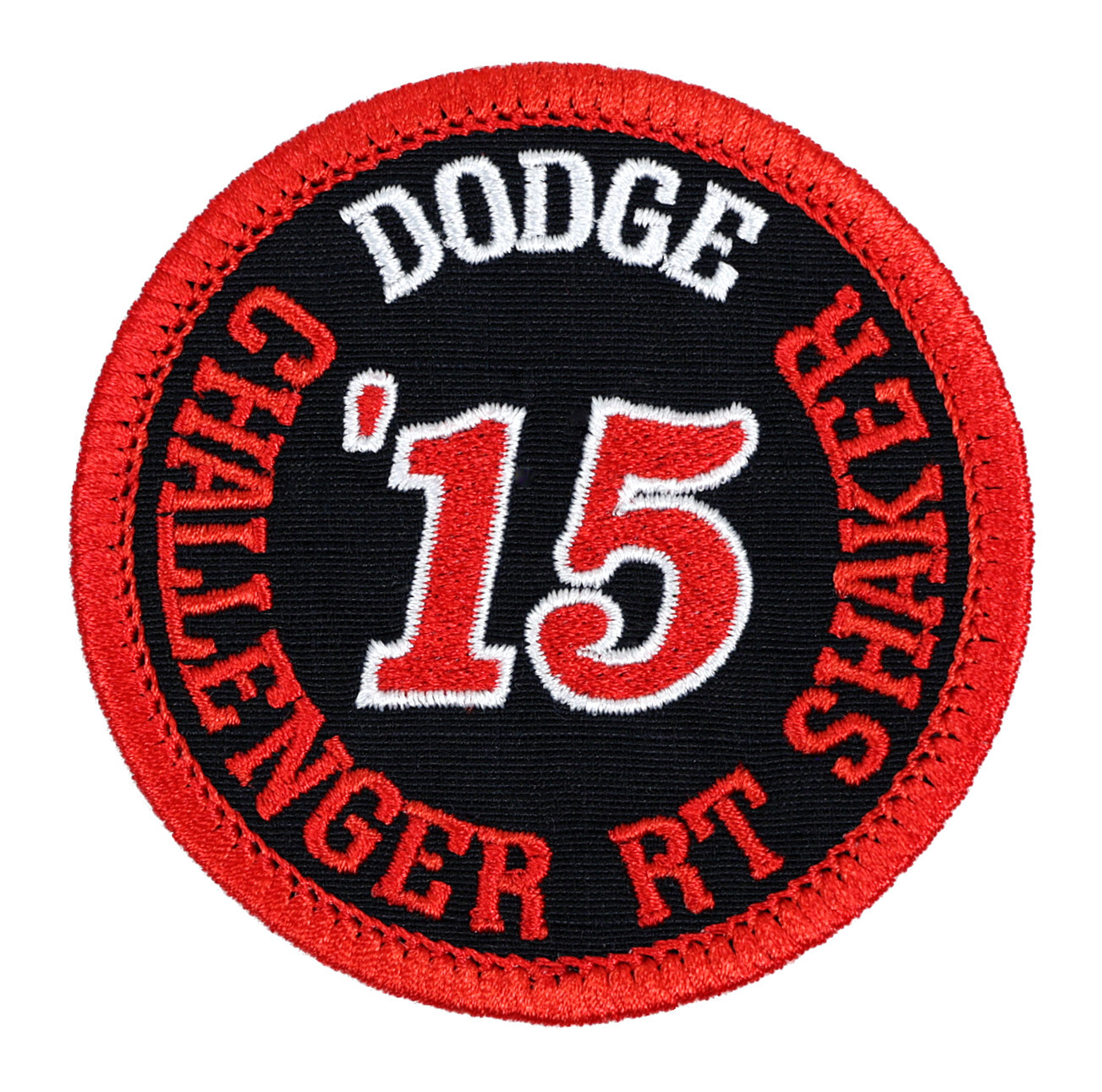 2015 Dodge Challenger RT Shaker Embroidered Patch Black/Red Iron-On Sew ...