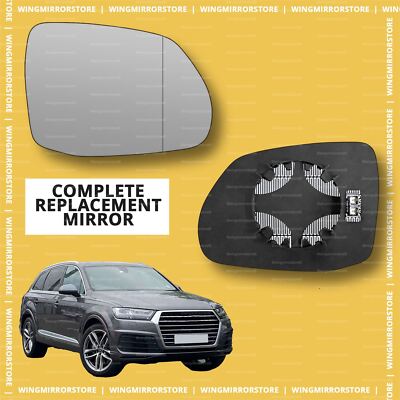 For Audi Q7 2015-2024 Right Driver side Aspherical wing mirror glass ...