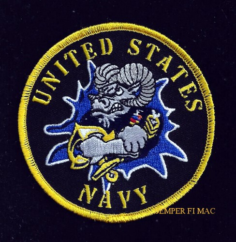 US NAVY MASCOT GOAT HAT PATCH USS VETERAN GIFT MERMAID USS EL CID BILLY ...