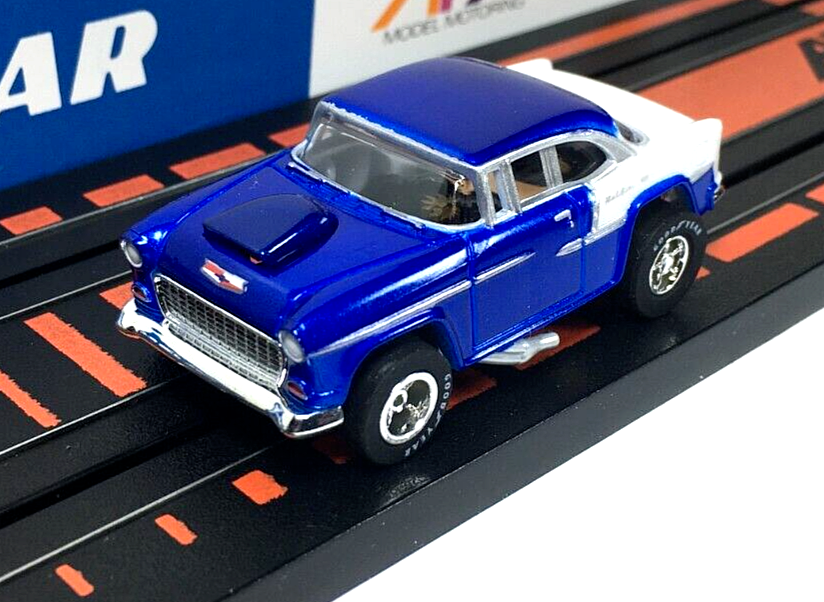 Ho Slot Cars, Blue 55 Chevy Hot Rod, Auto World/ AFX, All New Original ...