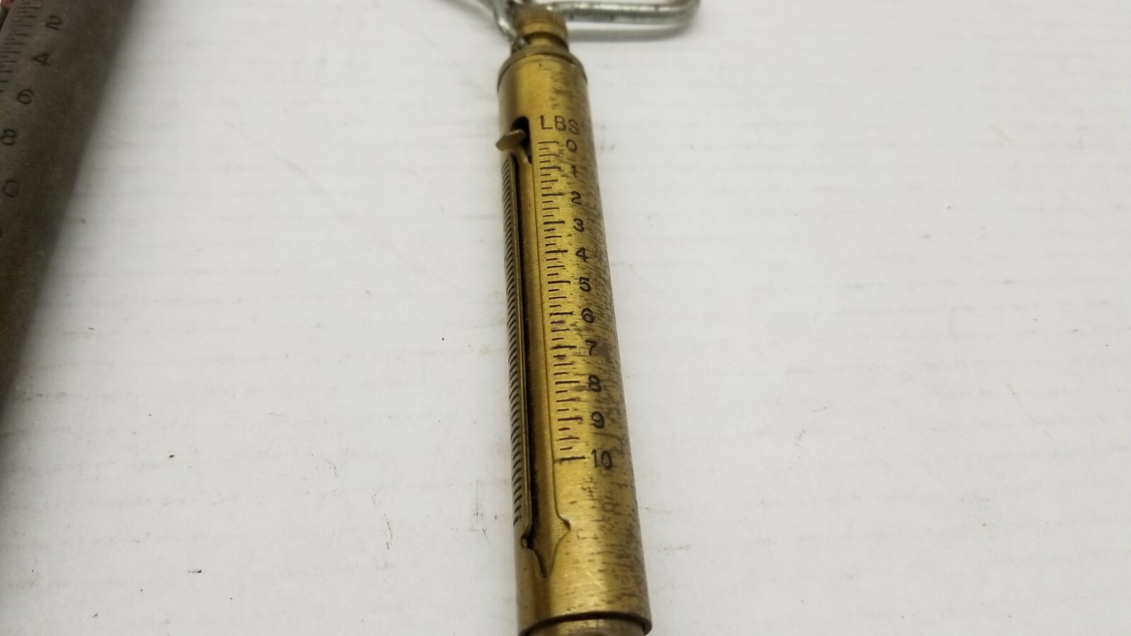 2 CHATILLON HANGING BRASS FISH SCALE 10 AND 20 LB VINTAGE STEAMPUNK ...