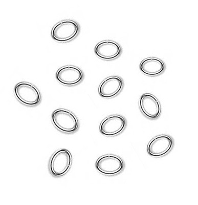 100 Silver Plated Oval Jump Rings 8 x 6MM Heavy 16 Gauge | eBay