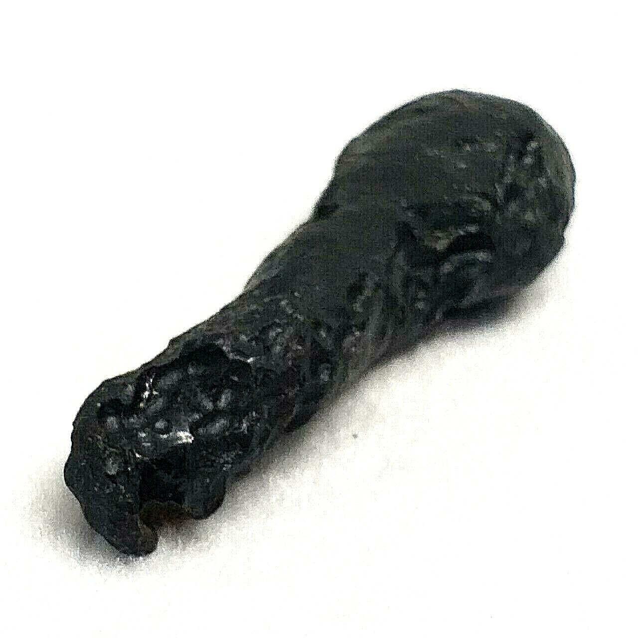 Black tektite meteorite original stone rods old rough rock space ...