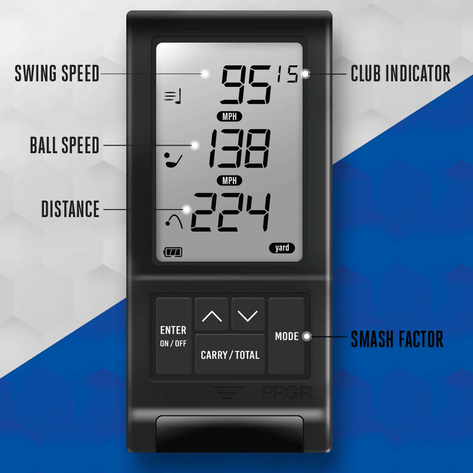 PRGR GOLF LAUNCH MONITOR MEASURES DISTANCE, SMASH FACTOR, SWING & BALL ...