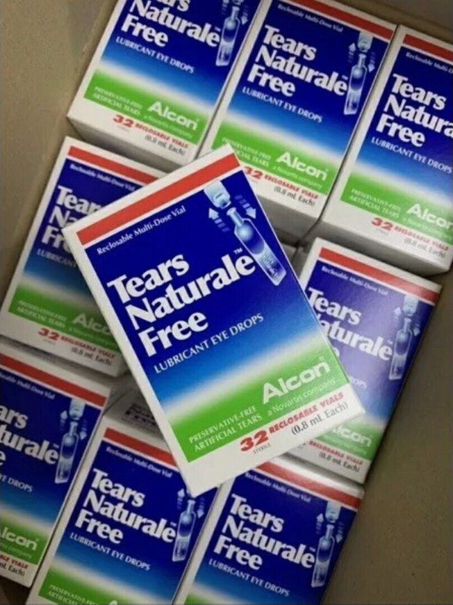 10 BOX ALCON TEARS NATURALE FREE 32 Vial 0.8ml LUBRICANT EYE DROPS ...