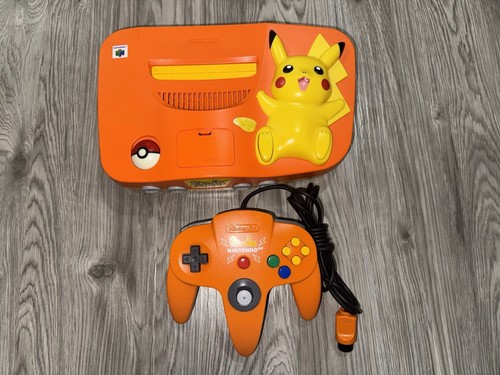 Nintendo64 Pokemon Pikachu Console Orange Edition Controller PLAYS US ...