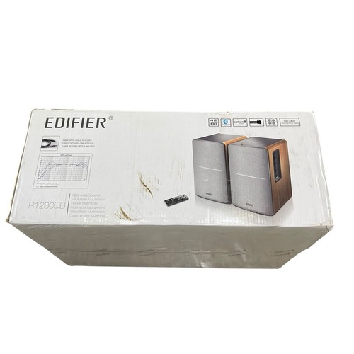 NIB Brown Edifier R1280DB Powered Bluetooth Bookshelf Speakers ...