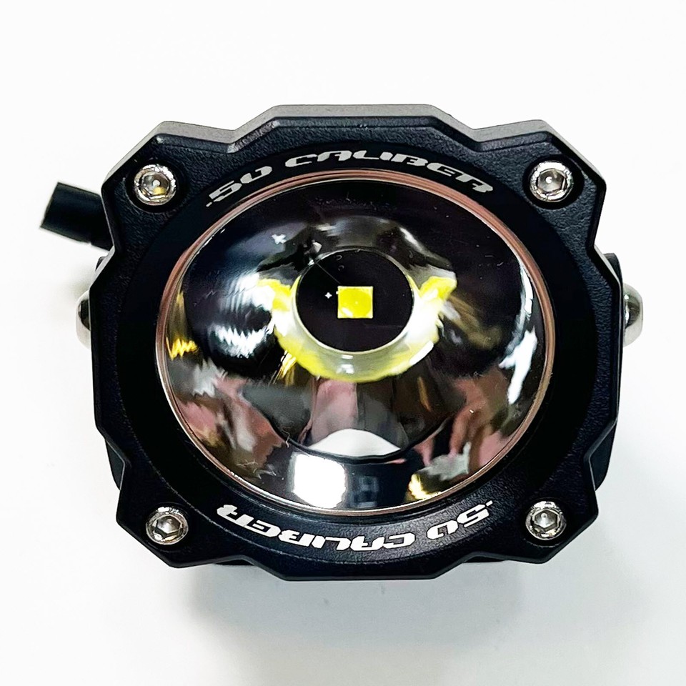 Pair of 2" LED Pod Lights 50W High Output 7500 Lumen Spot Beam Off Road ...