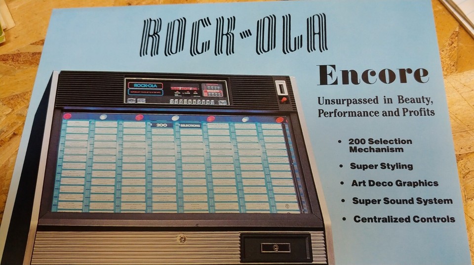 Rock-ola 494 45RPM Jukebox Vintage AD FLYER Sales Brochure Advertising ...