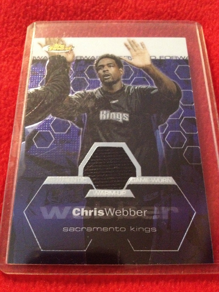 2003 Topps Finest Chris Webber Game Used Warm Up! /999! Kings Great ...