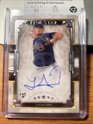 Lucas Sims 2018 Topps Five Star Rookie RC Autograph FSA-LS Atlanta ...