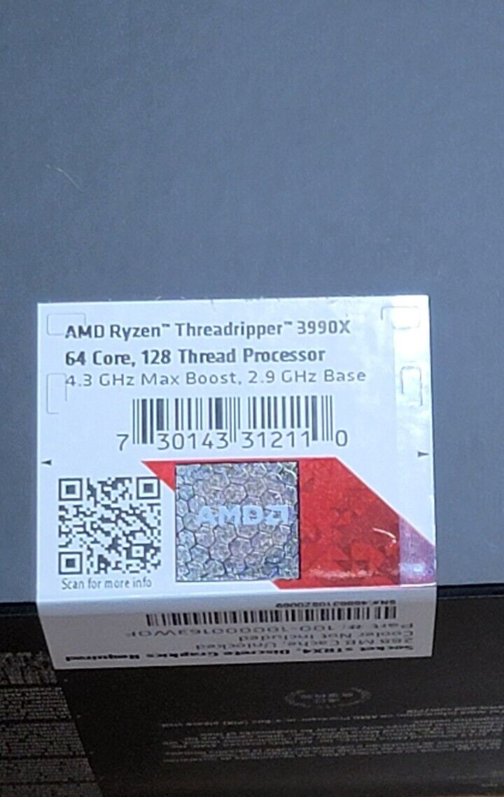 AMD Ryzen Threadripper 3990X Processor (4.3 GHz, 64 Core, Socket sTRX4 ...