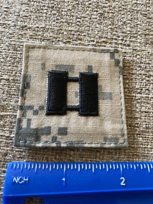 US Army Captain CPT O-3 Rank ACU Hook / Loop Pattern Military Patch ...