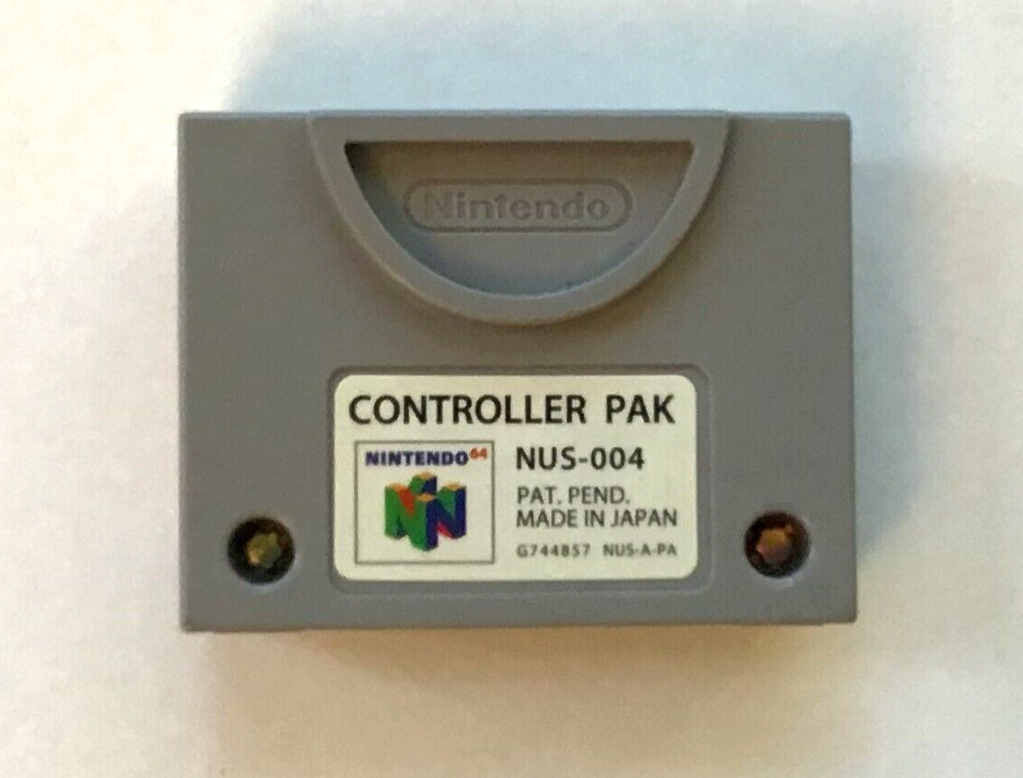 N64 Controller Pak NUS-004 OEM Official Nintendo 64 Memory Card ...