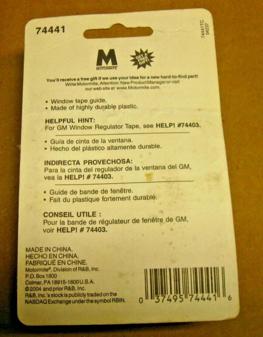 Window Regulator Guide Dorman 74441 for sale online | eBay