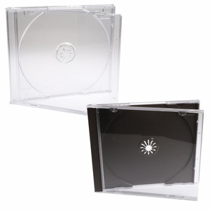 Single CD Jewel Case Holder Empty Black or Clear Tray 10.4mm Spine ...