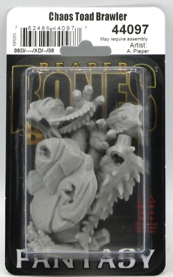 Reaper 44097 Chaos Toad Brawler (Bones Black) Frog Demon Warrior Slaad ...