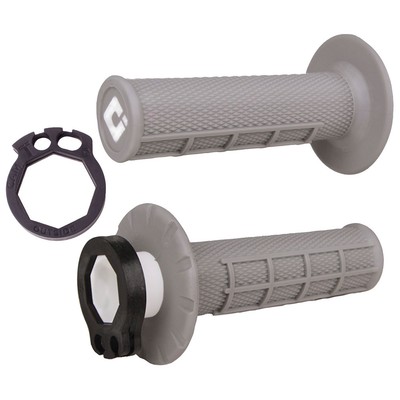 Odi V2 Half Waffle MX Lock-On Grips Grey - Soft Compound For Honda ...