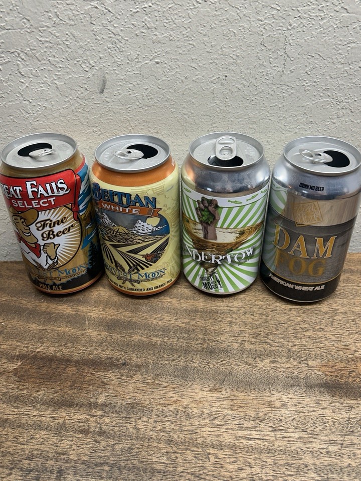 Empty Lot of 4 Craft Beer Alum.12oz. Cans ~Mixed MT. Breweries ~Belt ,G ...