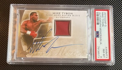 2014 Boxing Gold Mike Tyson Glove Patch AUTO Event Game Used/Worn Patch ...