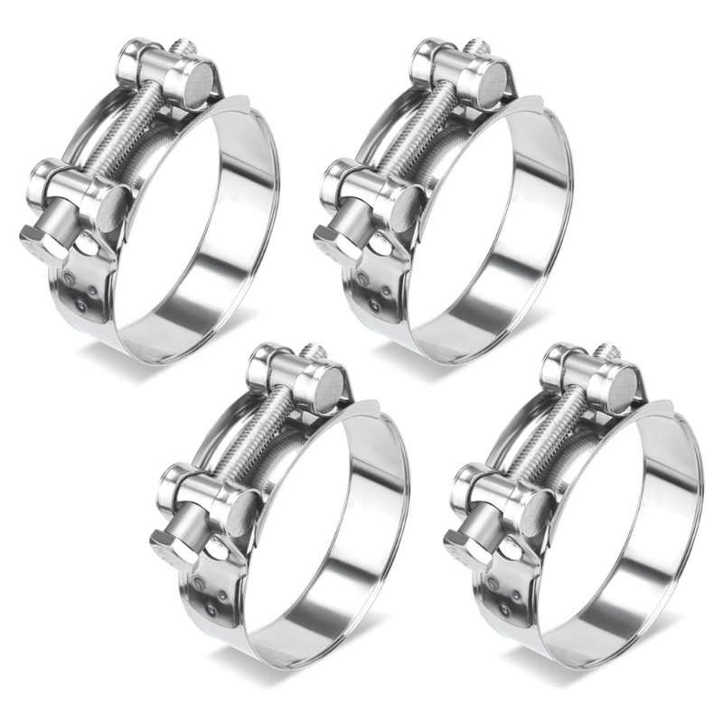 4pcs Steel Hose Clamps Adjustable Hose Fasteners set for Multifunction ...