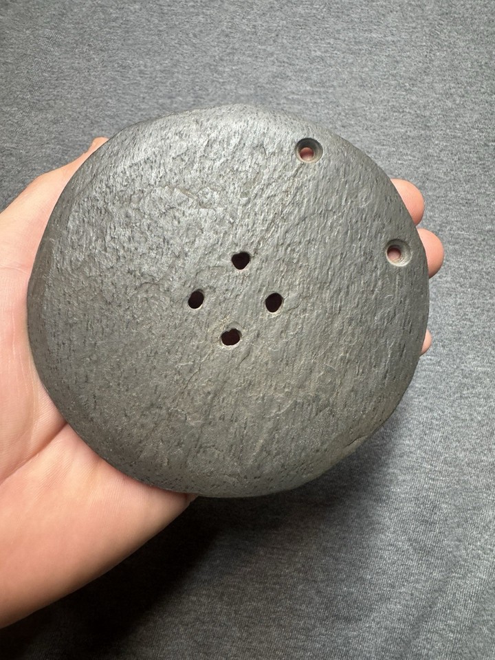 Indian Artifact Drilled Engraved Disc Gorget Native American Arrowheads ...