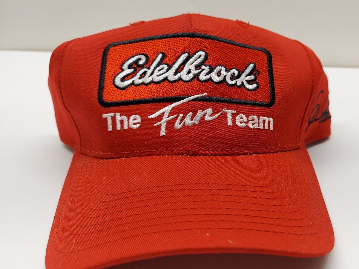Edelbrock The Fun Team Car Racing Red Snapback Hat Cap Truckers Hat | eBay