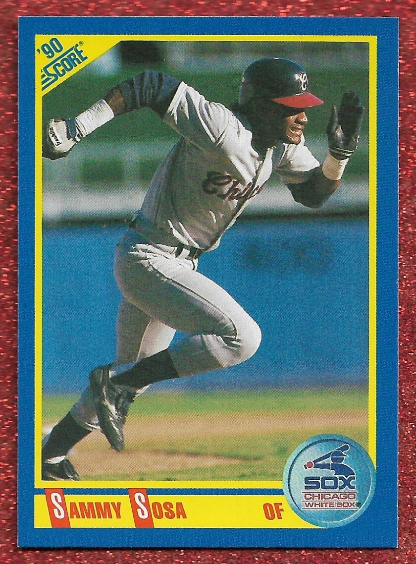 1990 SCORE #558 SAMMY SOSA ROOKIE RC NM OR BETTER CUBS 609 CAREER HOME ...