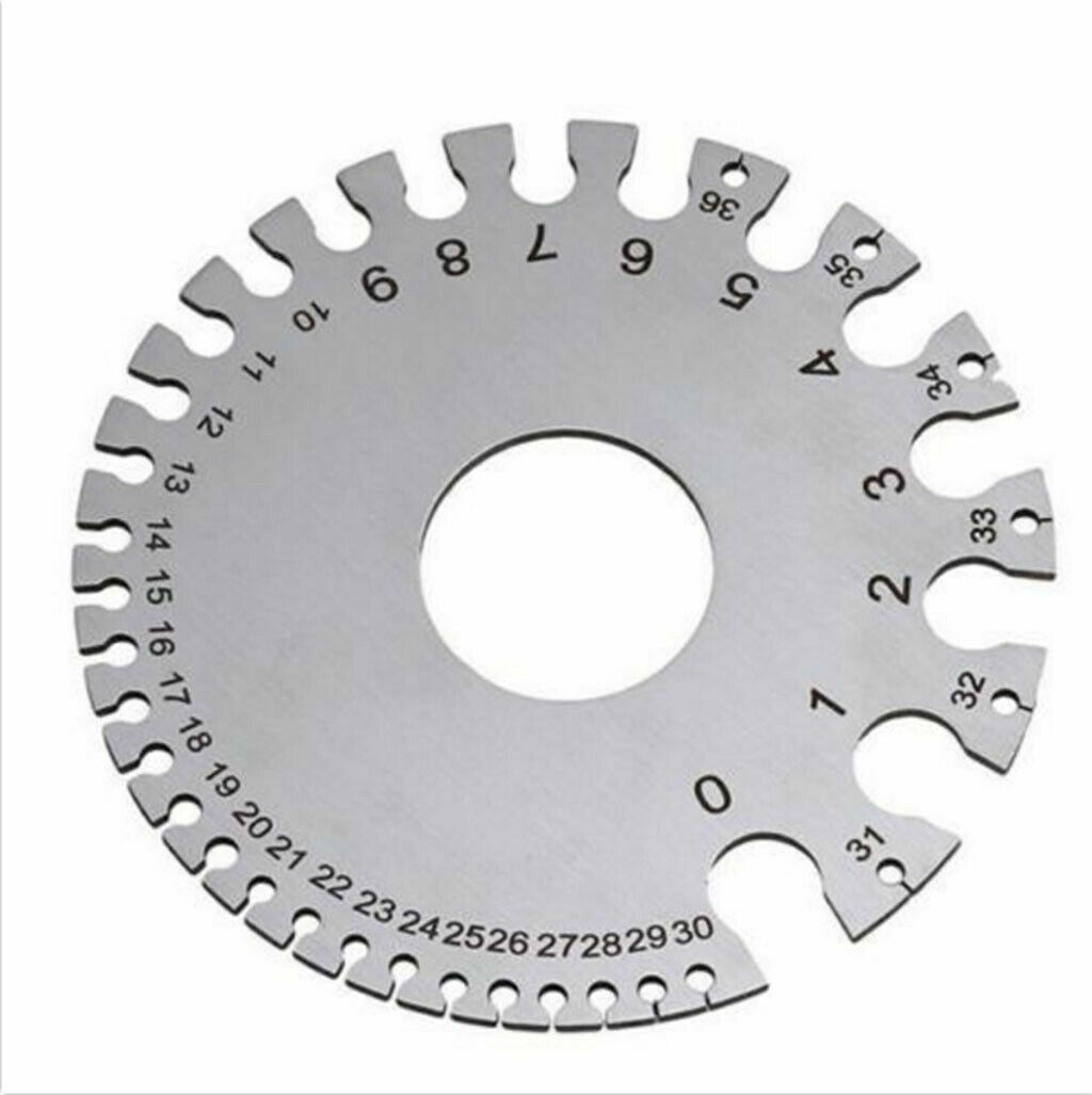 Stainless Steel Round AWG/SWG Wire Thickness Measurer Ruler Gauge ...