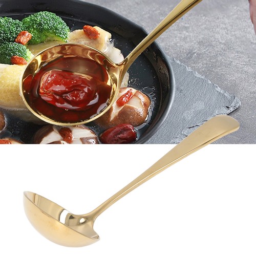 (golden Spoon) Soup Ladle Healthy Stainless Steel Soup Spoon Wear | eBay UK