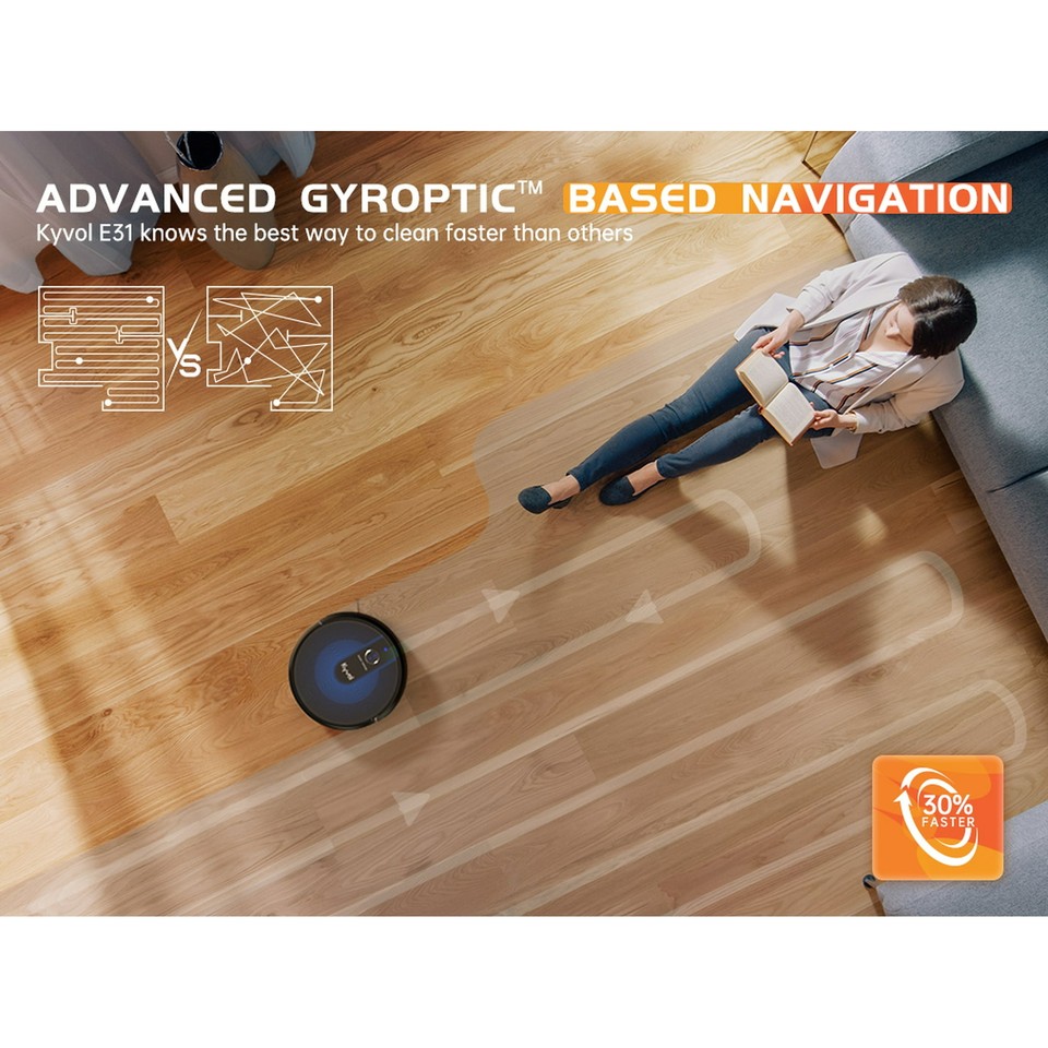 Kyvol E31 Smart Robot Vacuum Cleaner with Home Mapping 2200Pa Sweeper ...