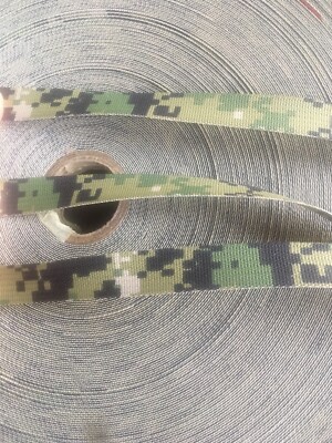 TEXCEL Military Webbing AOR2 Digital Camo Double Side Mil Spec 3/4" 100 ...