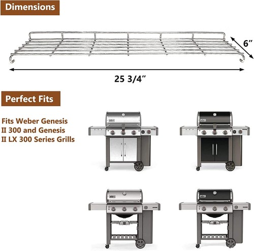 Grill Warming Rack fit Weber Genesis II E-310,E-315,E-330,E-335,S-310,S ...