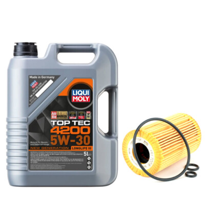 Mann Oil Filter HU7008z, Engine Oil 5W-30 kit fits VW Crafter 2E 2.0 ...