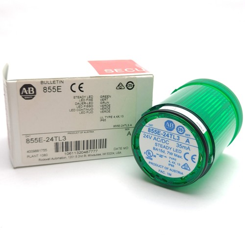 Allen Bradley 855E-24TL3 LED Stack Light Module, Green, ø50mm, 24VAC/DC ...