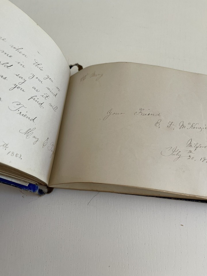 1880s Autograph Book With Handwritten Messages Mostly Filled | eBay