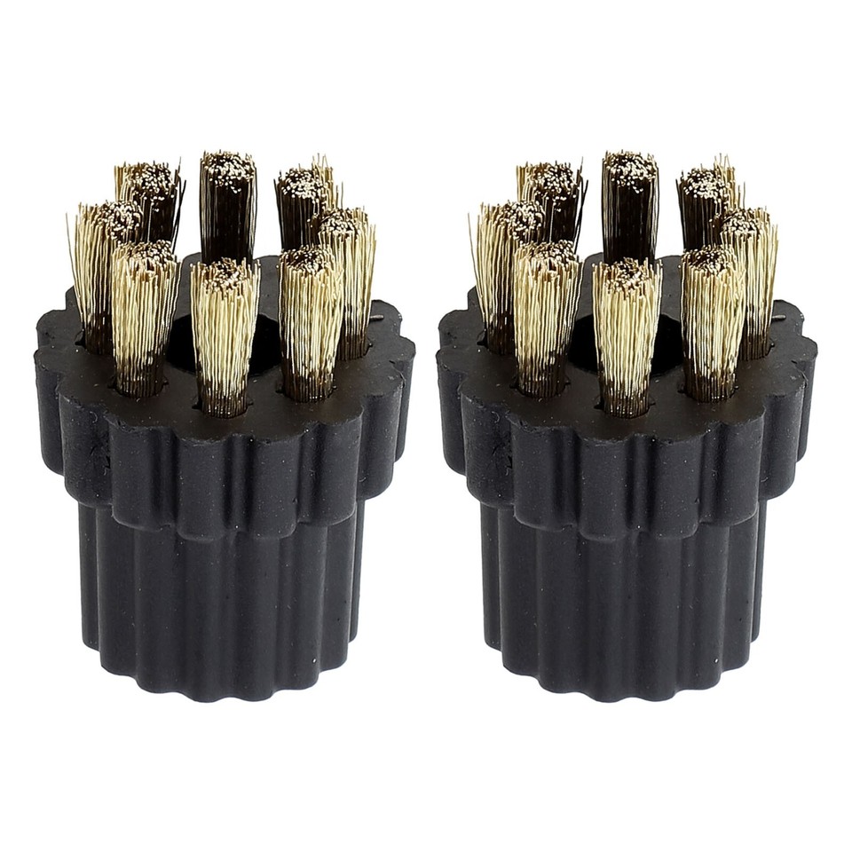 2*Steam Cleaner Brass Brush Head Replacement For Steam Mop Accessories ...