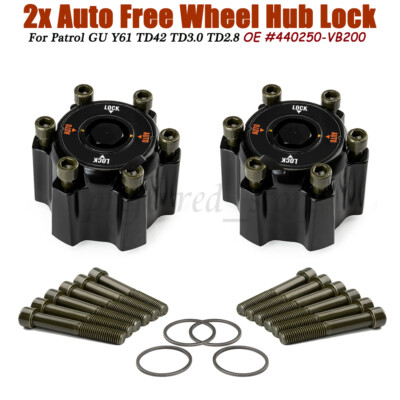 2pcs Free Wheel Hub Lock 40250-VB200 For Patrol GU Y61 TD42 TD3.0 TD2.8 ...