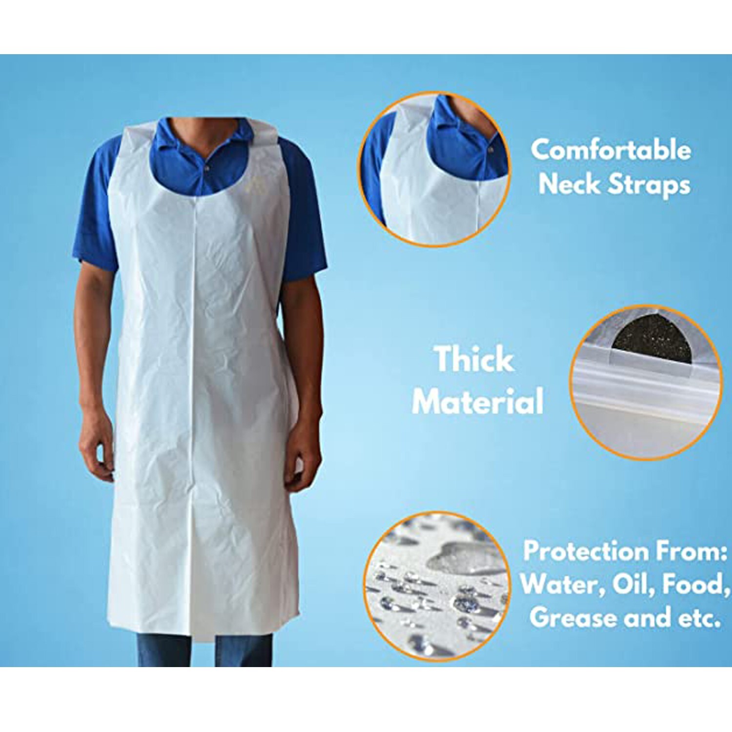 Disposable Paper Poly Adult Lap Bibs , 100/Case | eBay